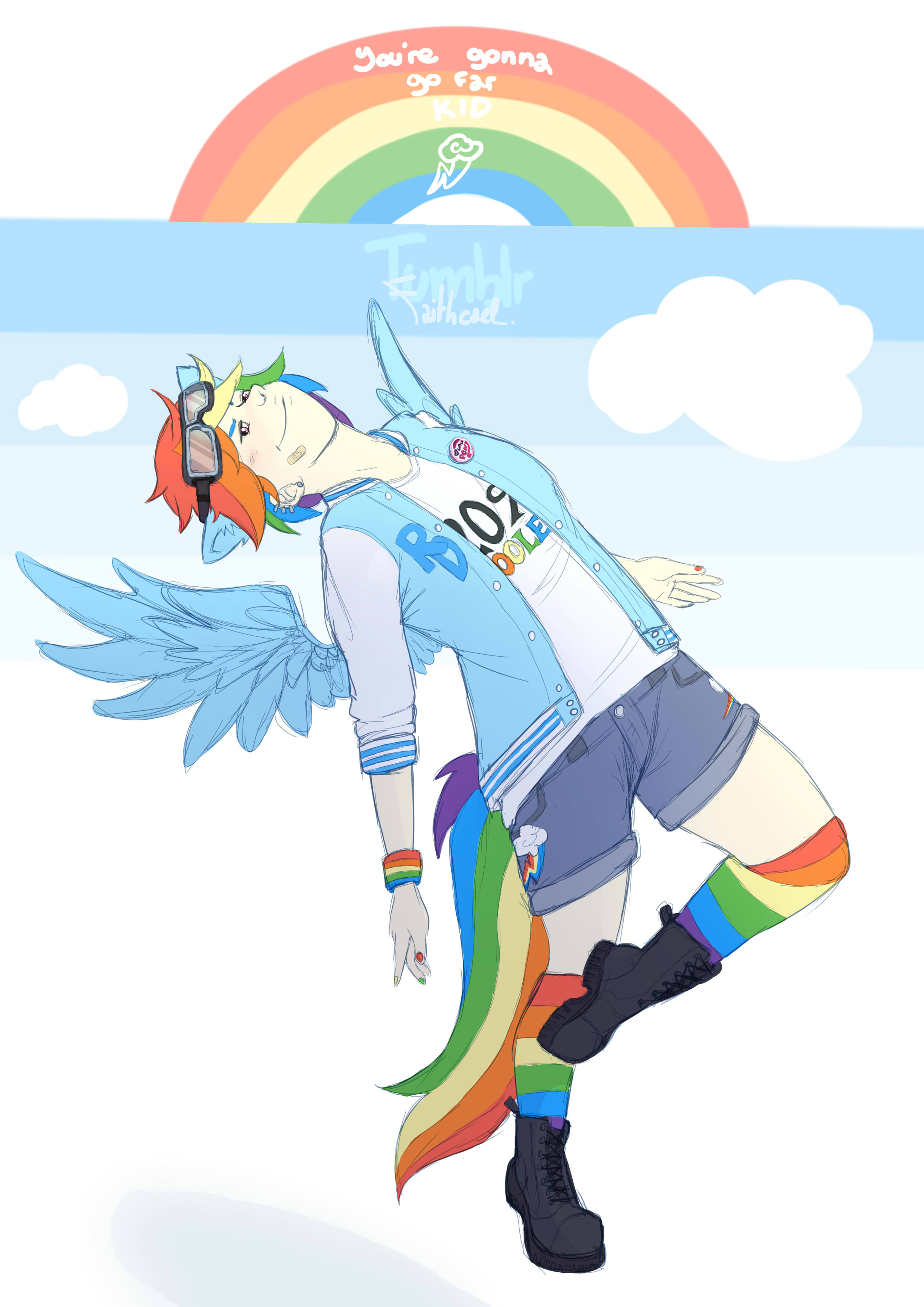 Rainbow Dash Human Male 8496